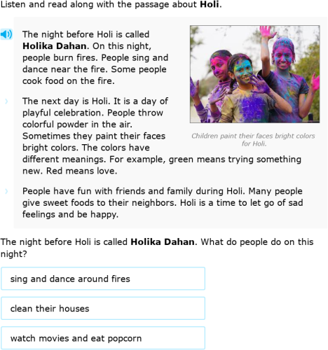 IXL | Holi | 1st grade social studies