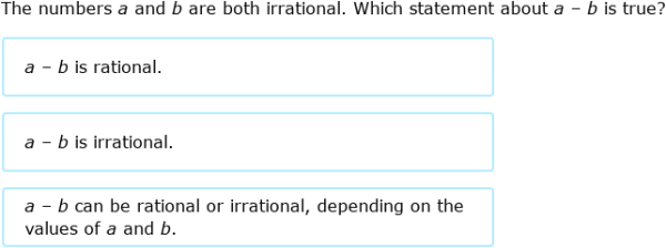 IXL - Properties of operations on rational and irrational numbers ...