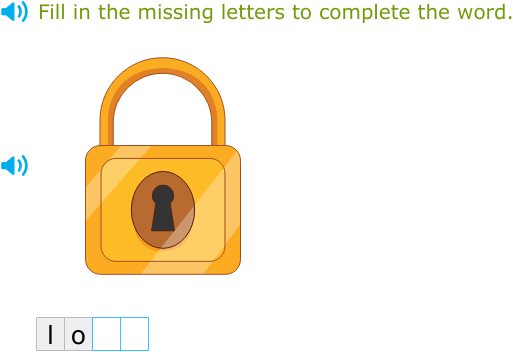 IXL | Complete the word to match the picture: -ss, -ll, -ff, -zz, -ck ...