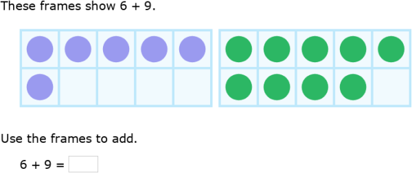 IXL | Use ten frames to add - add 9 | 1st grade math