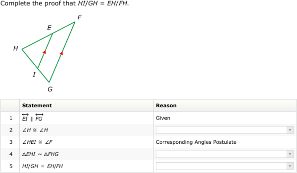 IXL - Prove proportions or angle congruences using similarity (Geometry ...