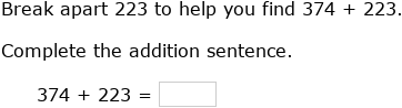 IXL | Break apart a three-digit number to add or subtract | 2nd grade math
