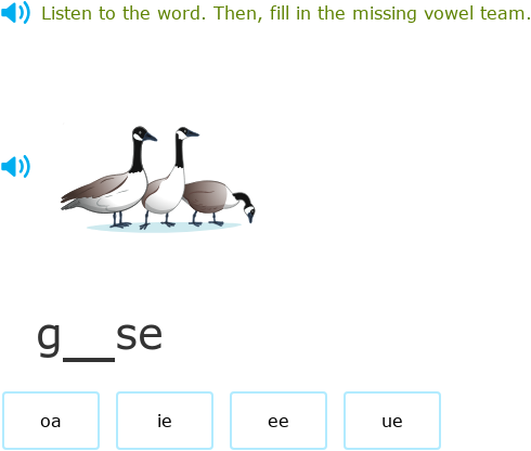 IXL | Complete the word with the correct vowel team | 2nd grade ...
