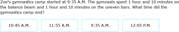 IXL | Find start and end times: word problems | 5th grade math