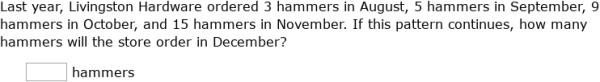 IXL | Number sequences: word problems | 6th grade math
