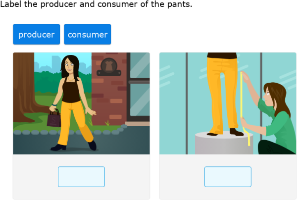 IXL | Producers and consumers | Kindergarten social studies