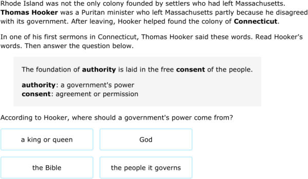 IXL | New England Colonies: founding and government | 8th grade social ...
