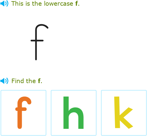 IXL | Learn the letter F | Kindergarten language arts