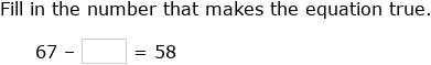 IXL | Complete the subtraction sentence with change unknown - up to 100 ...