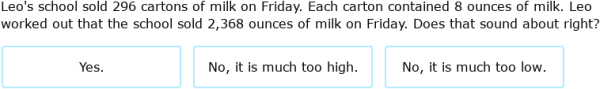IXL | Estimate products word problems: identify reasonable answers ...