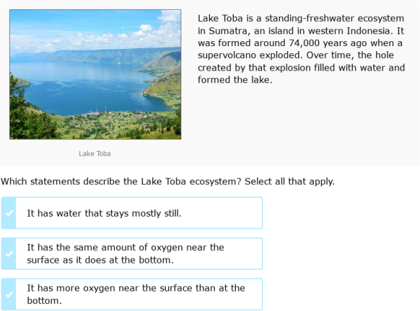 IXL | Describe aquatic ecosystems | 5th grade science