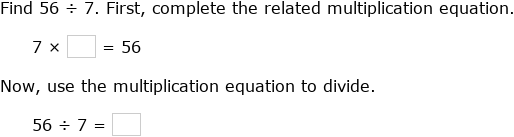 IXL | Relate multiplication and division: divisors of 6, 7, 8, and 9 ...