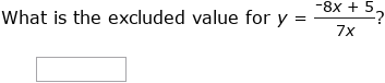 IXL - Rational functions: identify excluded values from equations ...