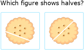 IXL | Identify halves | 1st grade math