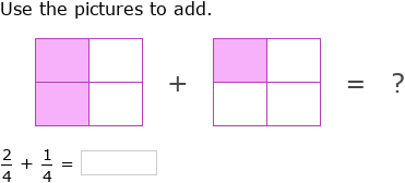 IXL | Add fractions with like denominators using area models | 3rd ...
