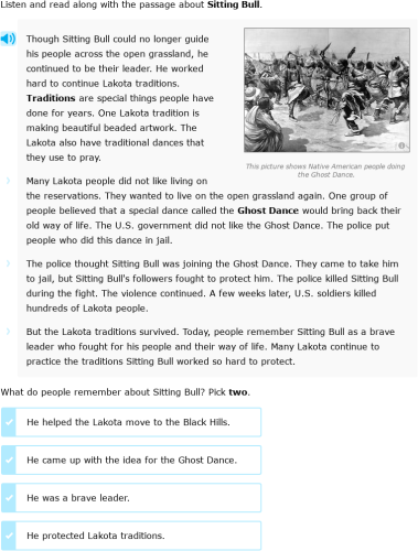 IXL | Sitting Bull | 2nd grade social studies