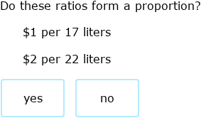 IXL | Do the ratios form a proportion: word problems | 7th grade math