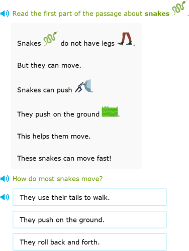 IXL | Read about animals | Kindergarten language arts