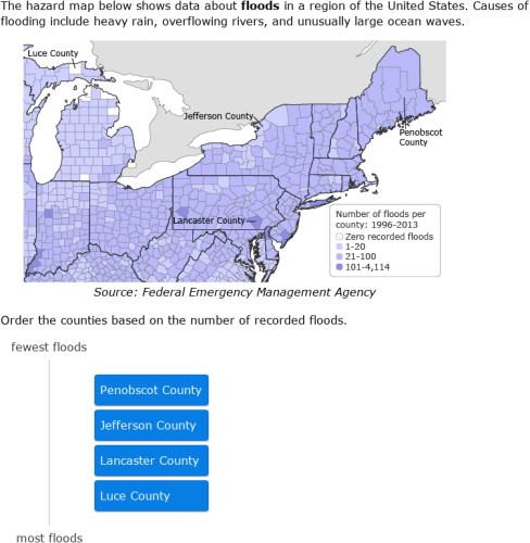 IXL | Analyze natural hazard maps | 7th grade science