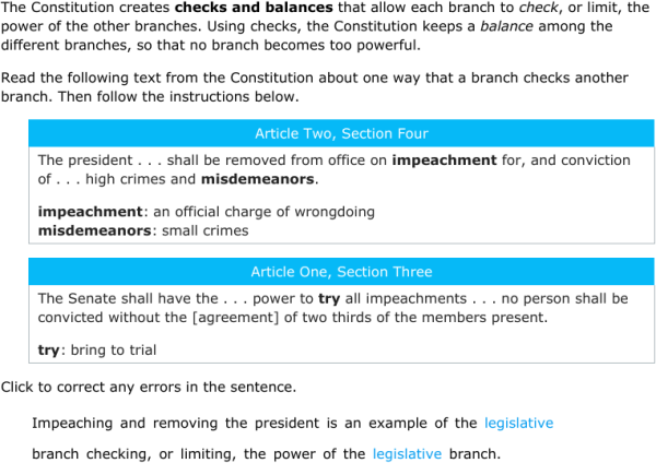 IXL | The Constitution: structure and principles | 7th grade social studies
