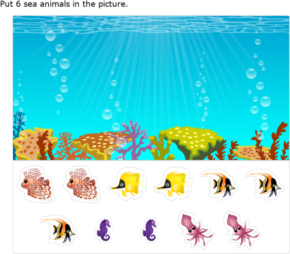 IXL | Count out stickers - up to 7 | Pre-K math