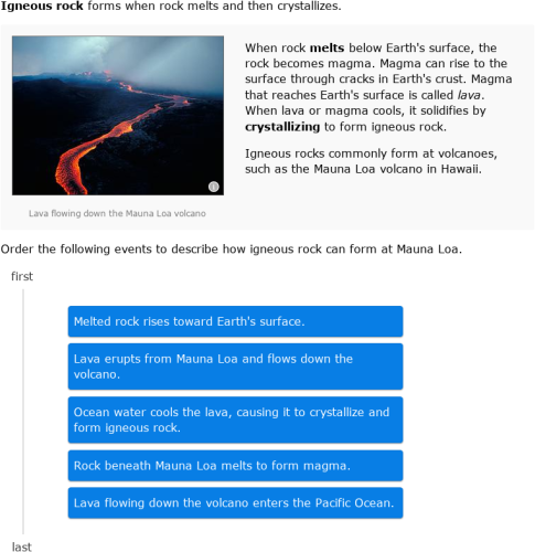 IXL | Introduction to the rock cycle | 7th grade science