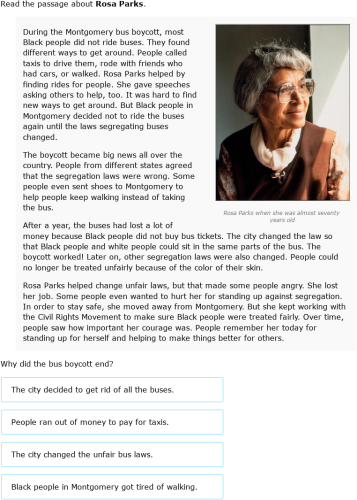 IXL | Rosa Parks | 5th grade social studies