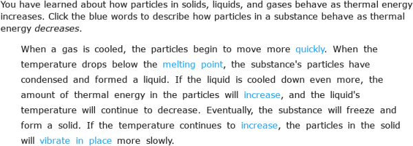 IXL | Particle motion and changes of state | 7th grade science