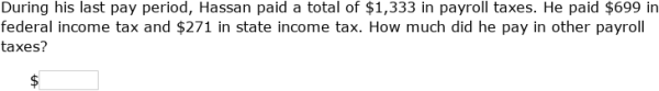 IXL | Income and payroll taxes: word problems | 5th grade math