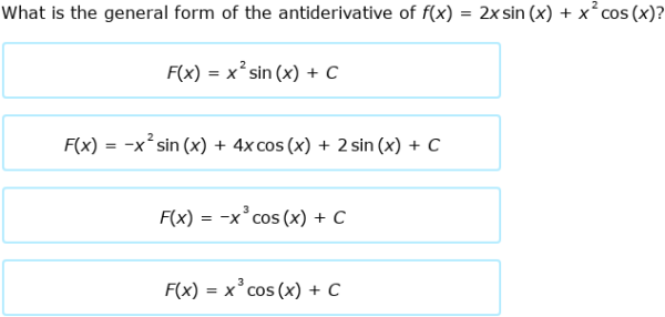 IXL - Find antiderivatives (Calculus practice)