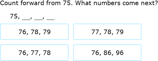 IXL | Count forward - up to 100 | 1st grade math