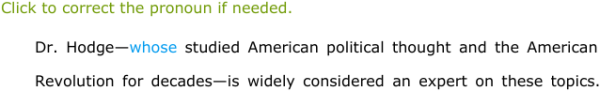 IXL | Identify and correct pronoun errors with "who" | 10th grade ...