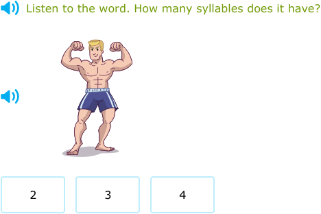 IXL | How many syllables does the word have? | 2nd grade language arts