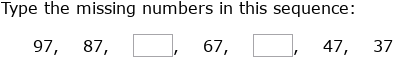 IXL | Complete a decreasing number pattern | 5th grade math