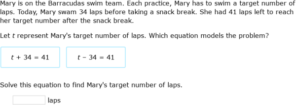 IXL - Solve one-step addition and subtraction equations: word problems ...
