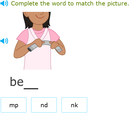 IXL | Complete the word with the right final consonant blend ...
