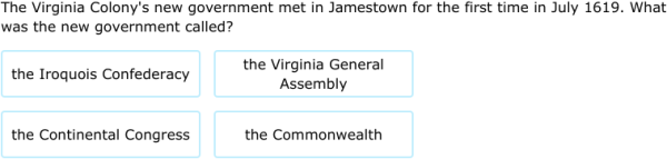 IXL | Jamestown: growth of a colony | 5th grade social studies