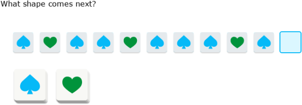 IXL | Find the next shape in a growing pattern | 2nd grade math