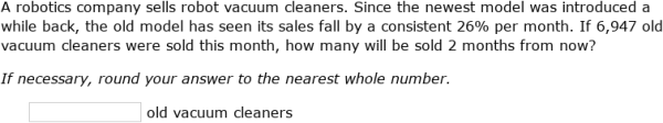 IXL - Exponential decay: word problems (Algebra 1 practice)