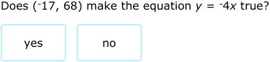 IXL | Is (x, y) a solution to the linear equation? | 8th grade math