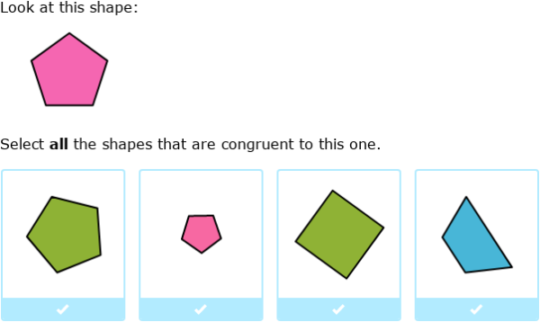 IXL | Identify congruent figures | 6th grade math