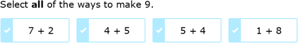 IXL | Make 9 using addition | 1st grade math