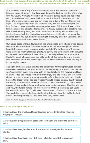 IXL | Analyze passages from Narrative of the Life of Frederick Douglass ...