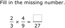 IXL | Complete the fraction multiplication sentence | 5th grade math