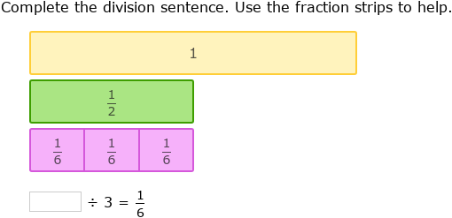 IXL | Divide unit fractions by whole numbers using models | 4th grade math
