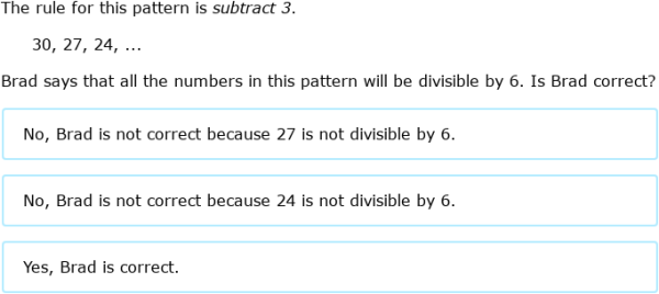 IXL - Identify mistakes in number patterns (Algebra 1 practice)