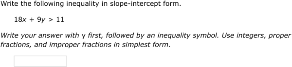 IXL - Linear inequalities: solve for y (Algebra 1 practice)