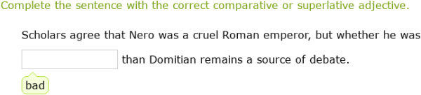 IXL | Good, better, best, bad, worse, and worst | 4th grade language arts