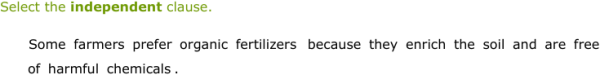 IXL | Identify dependent and independent clauses | 9th grade language arts