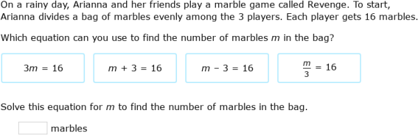 IXL | One-step multiplication and division equations: word problems ...
